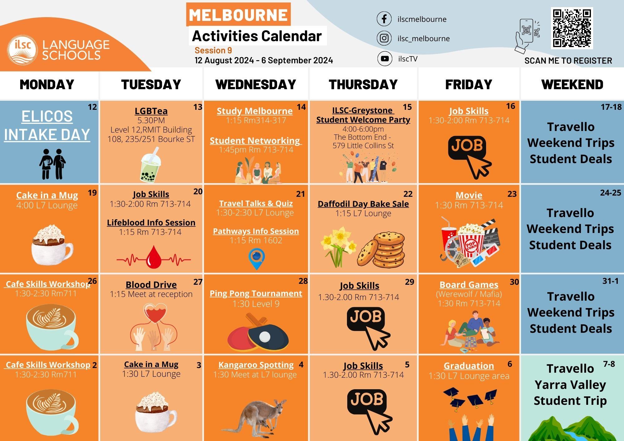 ILSC Australia Current Activities Calendars